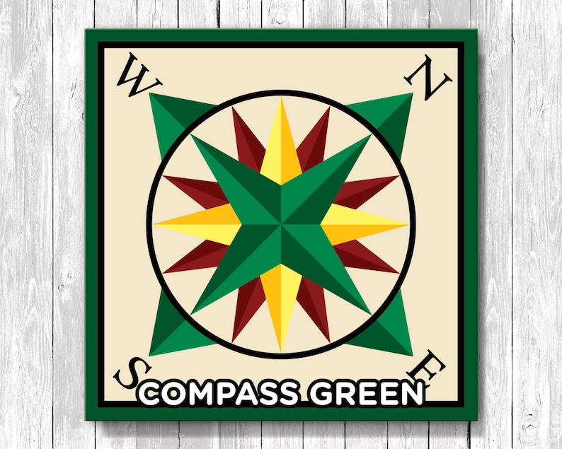 Compass Barn Quilt Large Medium Small Vinyl on Aluminum - Etsy