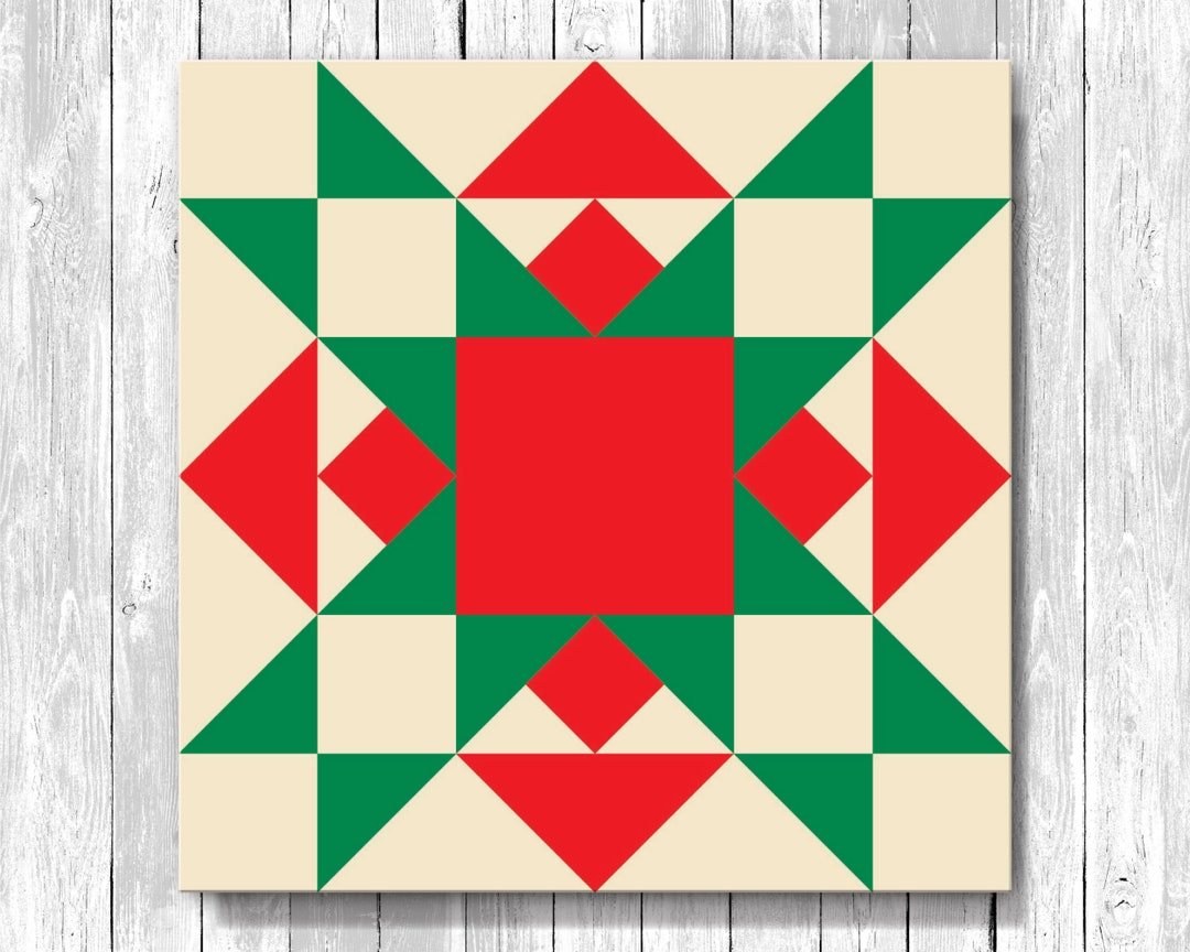 Christmas Star Barn Quilt, Large, Medium, Small, Vinyl on Aluminum ...