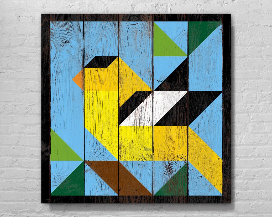 Goldfinch Barn Quilt With Wood Effect, Large, Medium, Small, Vinyl on ...
