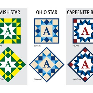 Family Initial Barn Quilts, Large, Medium, Small, Vinyl on Aluminum ...