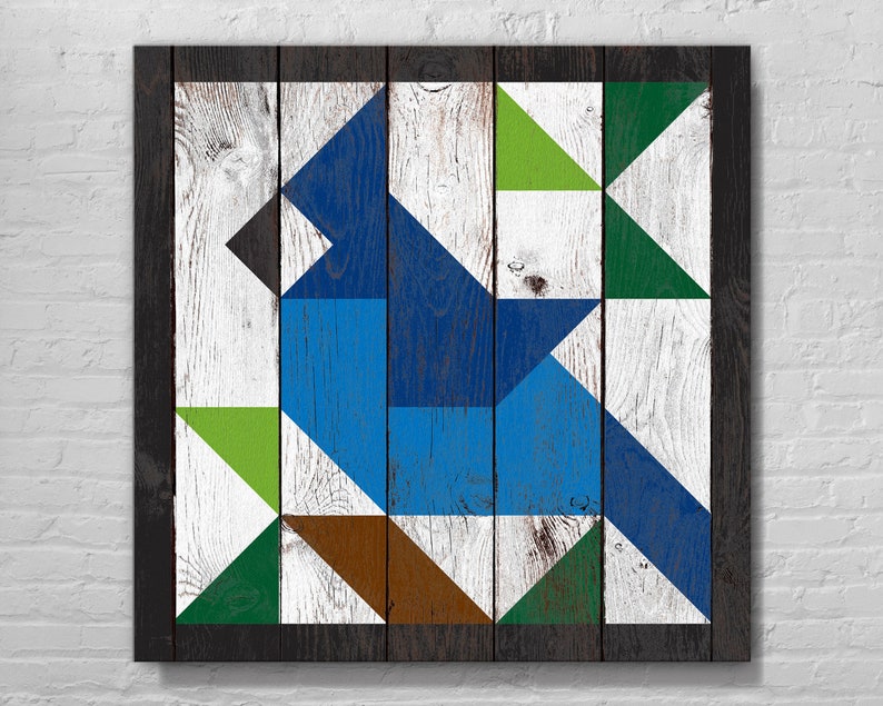 Blue Jay Barn Quilt With Wood Effect Large Medium Small - Etsy