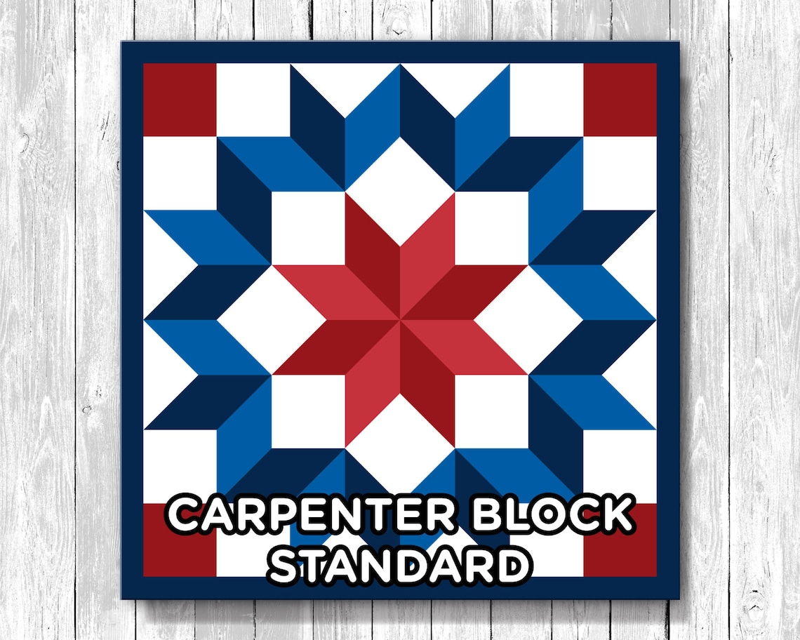 Carpenter Block Barn Quilt Large Medium Small Vinyl on - Etsy