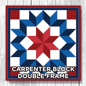 Carpenter Block Barn Quilt, Large, Medium, Small, Vinyl on Aluminum ...
