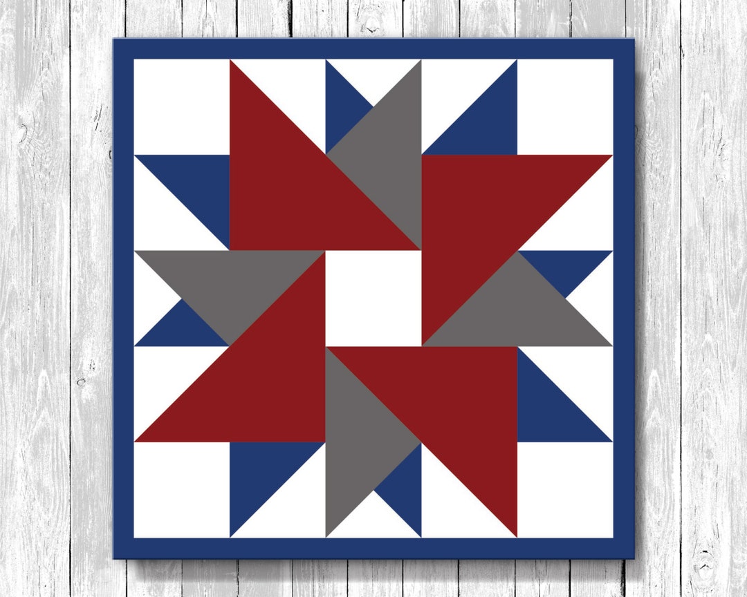 Broken Pinwheel Barn Quilt, Large, Medium, Small, Vinyl on Aluminum ...