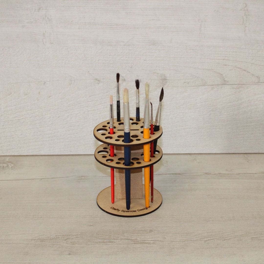 Paint Brush Stand, Brush Holder, Craft Tools Brush Rack - Etsy UK