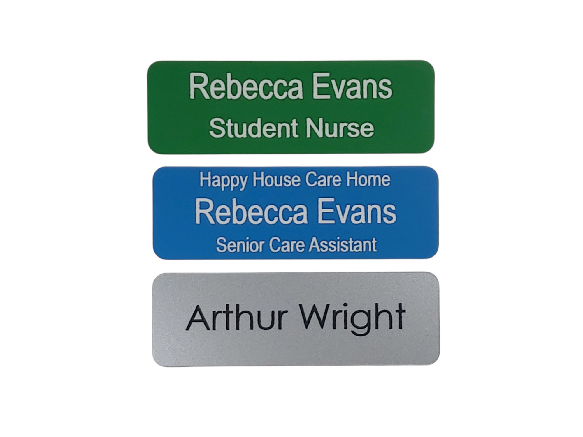 Personalised Acrylic Name Badges With Plastic Safety Pin or | Etsy UK