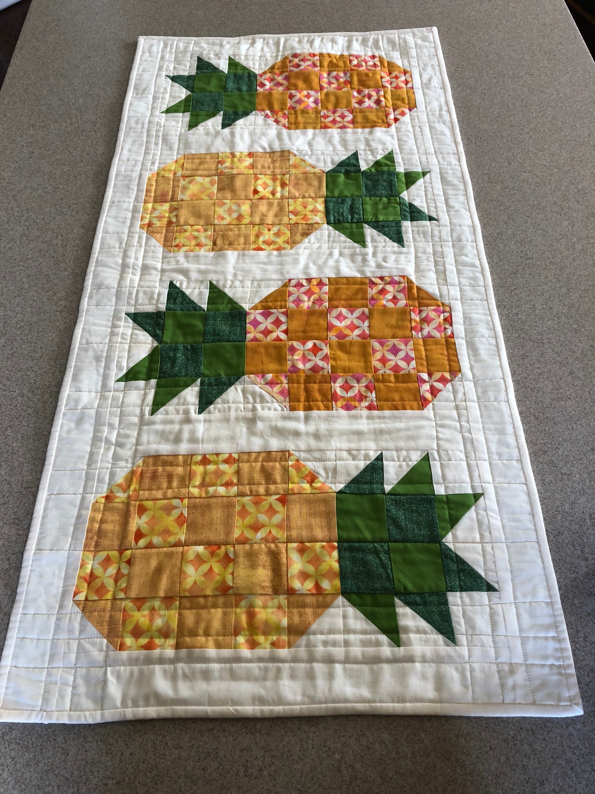 Table Runner Quilted Handmade Pineapple - Etsy