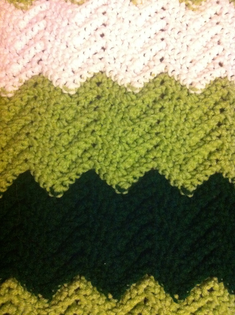 Pattern for Ridged Chevron Crochet Blanket - Etsy