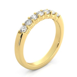 Elsa 0.50ctw 7 Stone Diamond Wedding Ring Diamond Anniversary Ring in ...