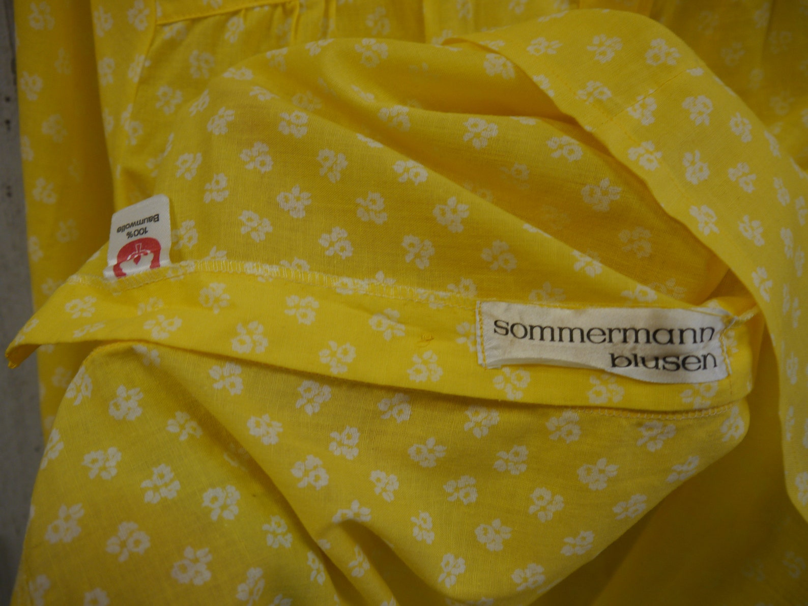 Vintage Groovy MOD 1960s 1970s Sommerman Yellow Blouse Shirt | Etsy