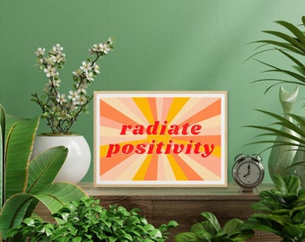 Sunshine Wall Art, Sunshine Print, Sun Printable, Radiate Positivity ...