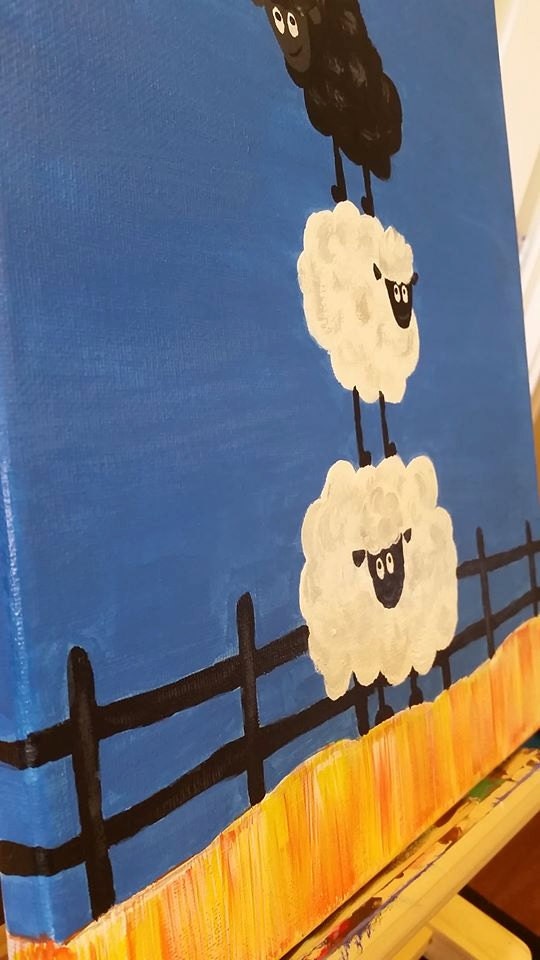 Black Sheep Acrylic Painting - Etsy