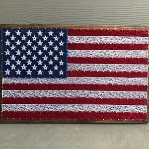 American Flag String Art Made to Order - Etsy