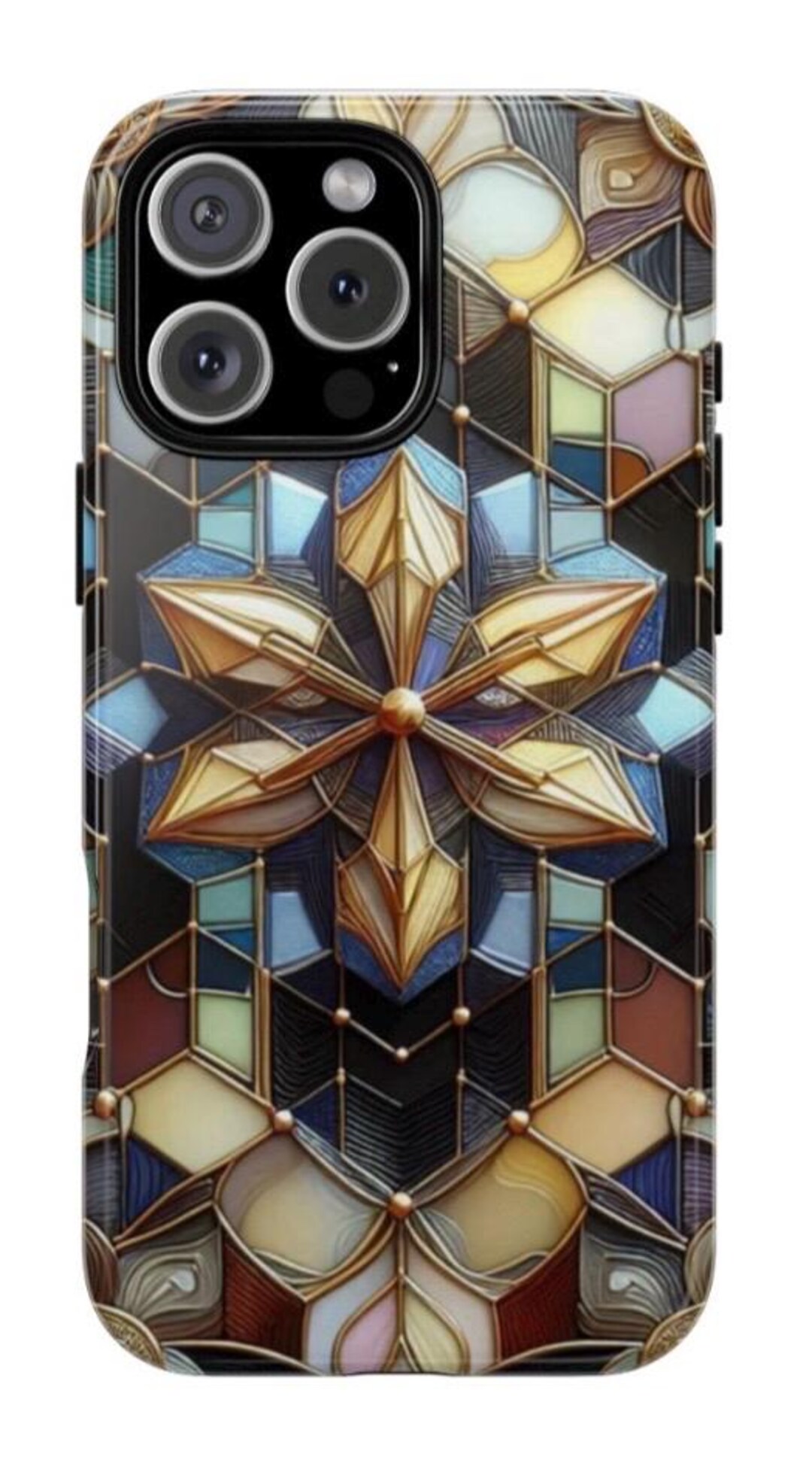 3D Floral Stained Glass Illusion Phone Case - Etsy
