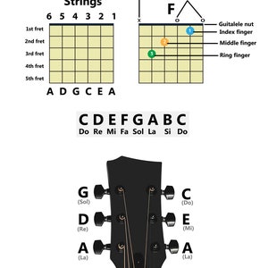 Easy Guitalele Chords Chart: Beginner Printable (A4 PDF Download) - Etsy