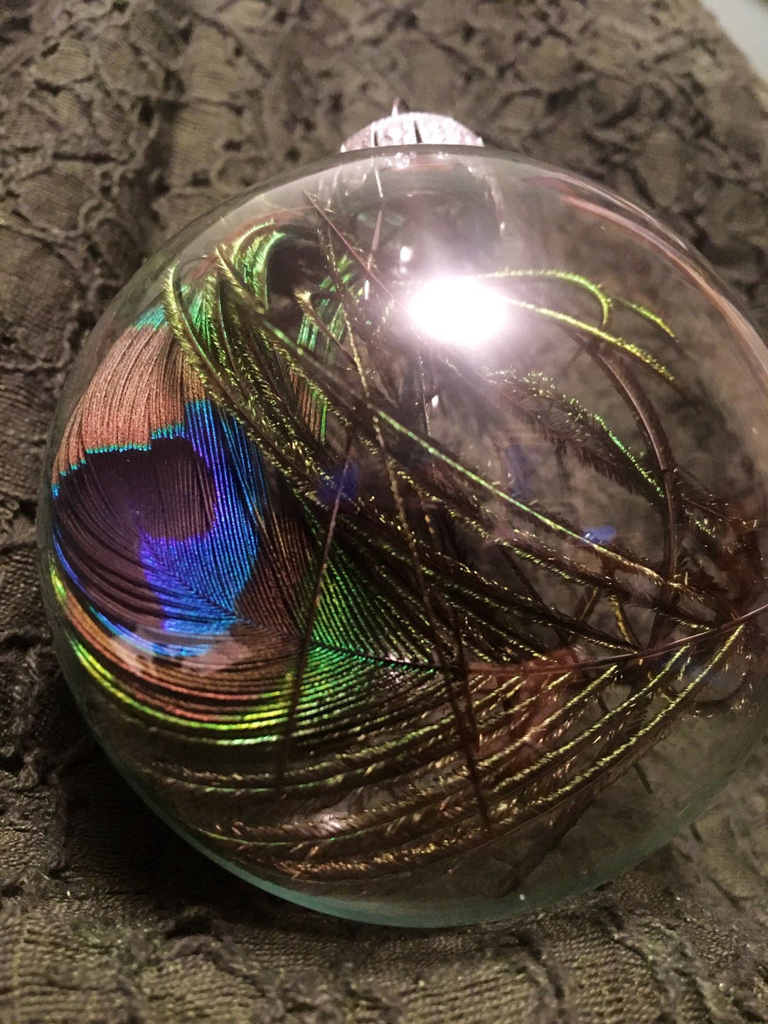 Peacock Feather Ornament Etsy