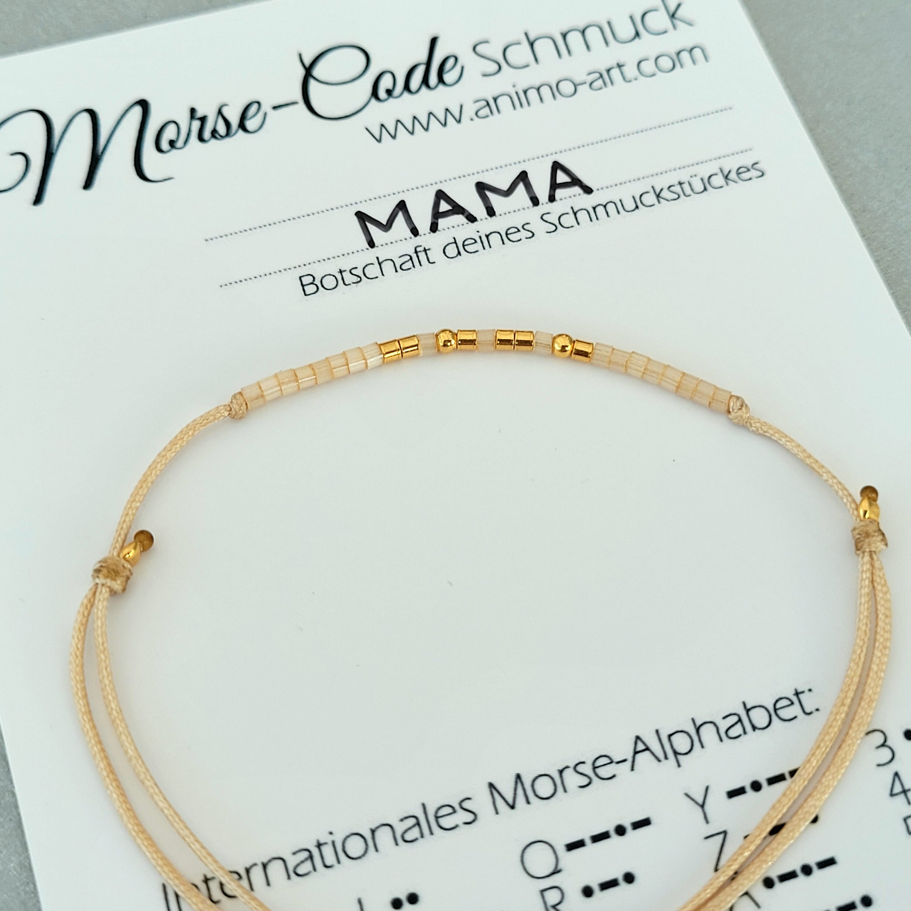 Armband personalisiert - MORSE-CODE Armband mit Name oder Lieblings ...