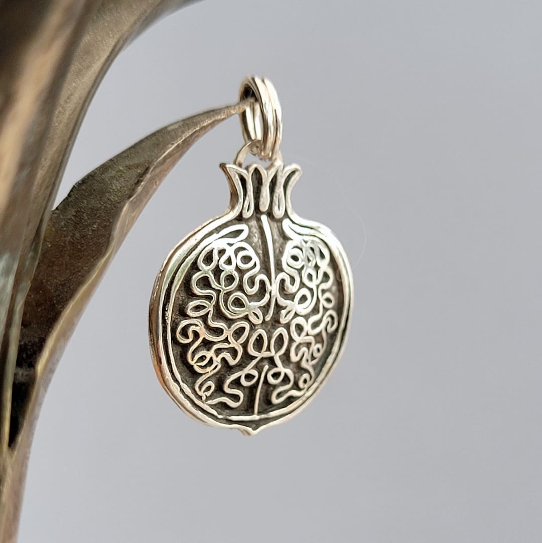 SALE Pomegranate Pendant, Recycled Silver Handmade, Apple of Aphrodite ...