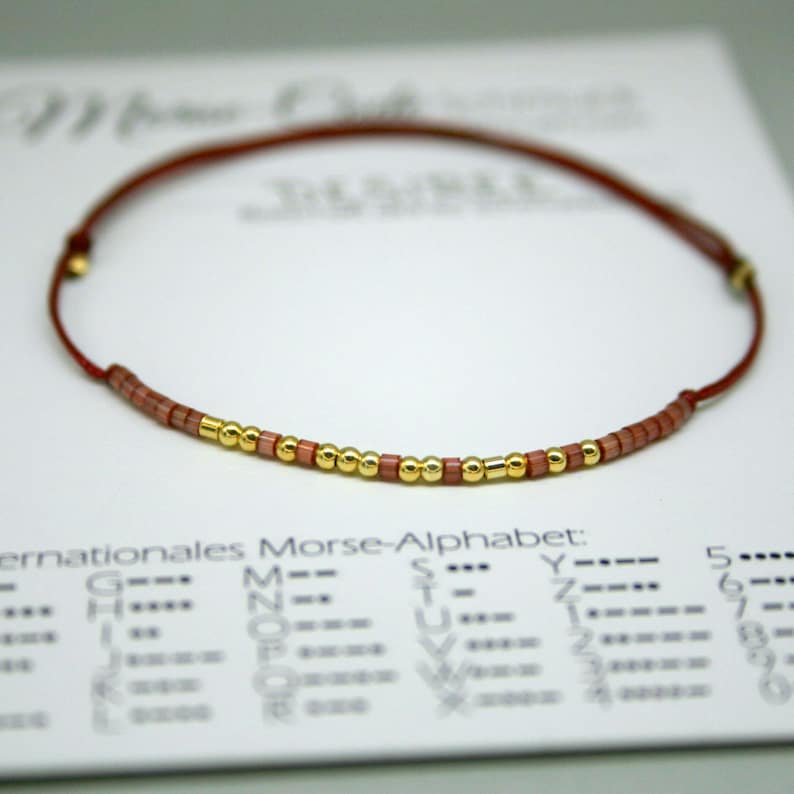 Personalized Bracelet, MORSE CODE Bracelet With Name or Favorite Word ...