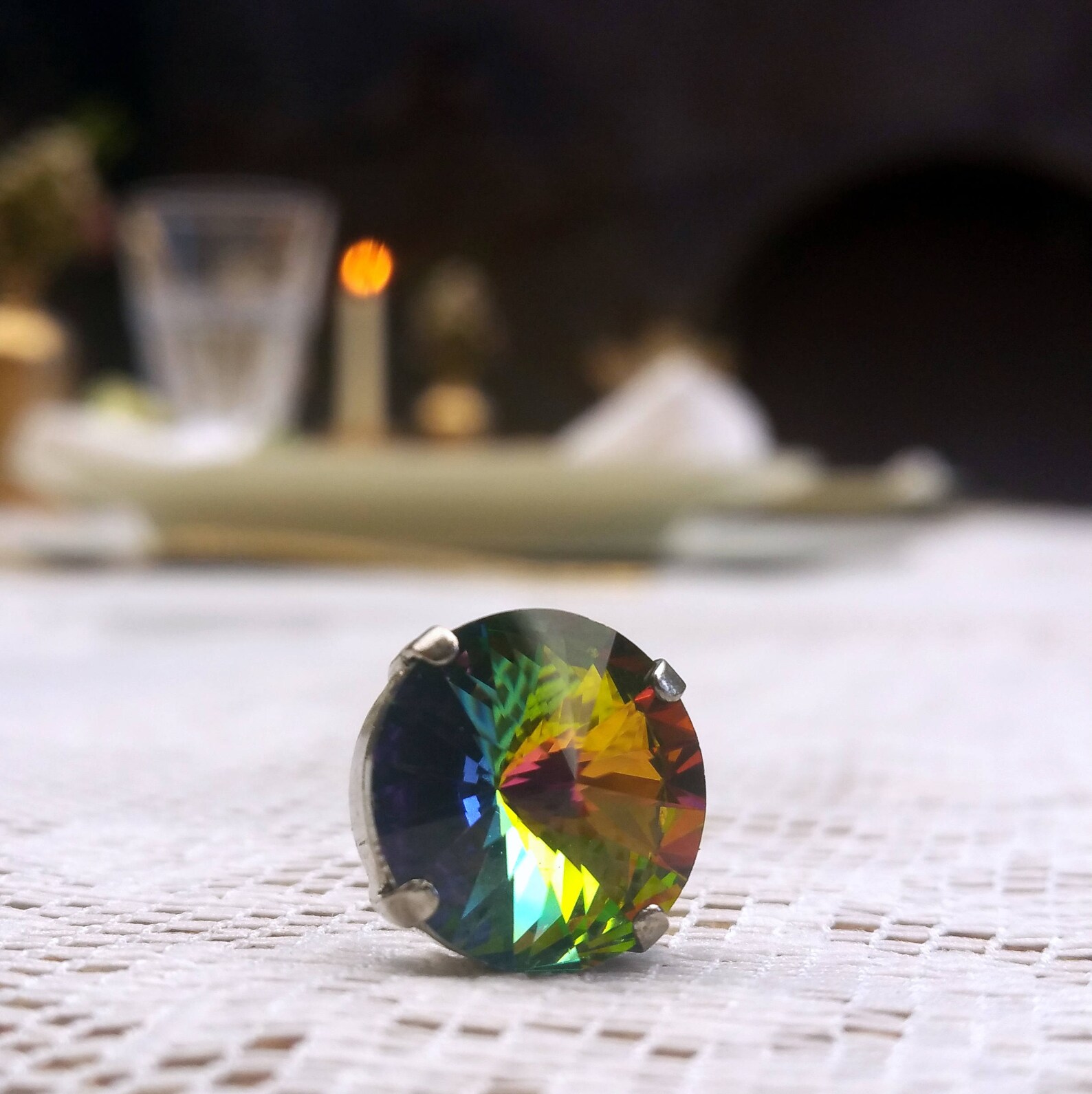 Schmuck Magnet mit original Swarovski-Rivoli "Brillant" Vergoldeter ...