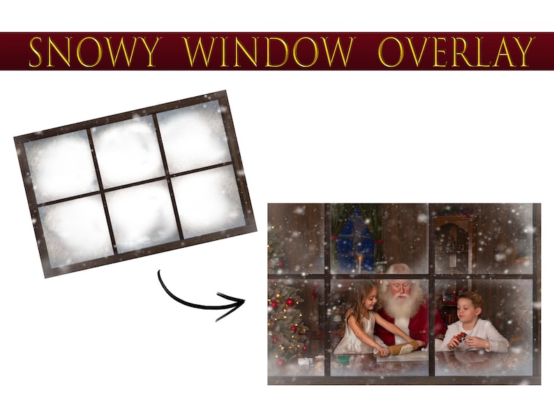 Snowy Window Photoshop Overlays PNG - Etsy
