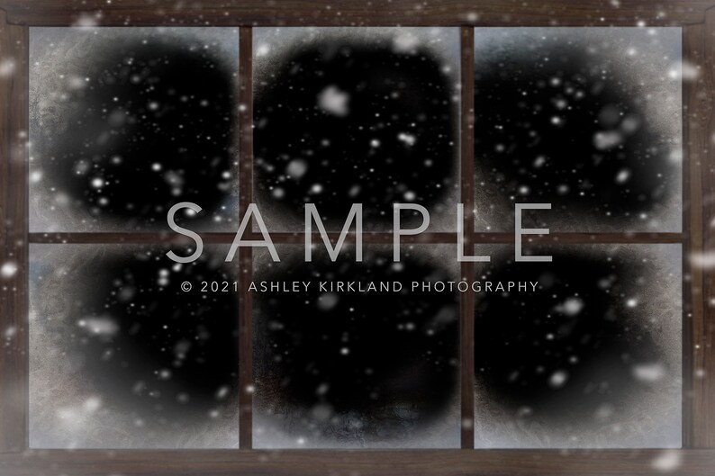 Snowy Window Photoshop Overlays PNG - Etsy