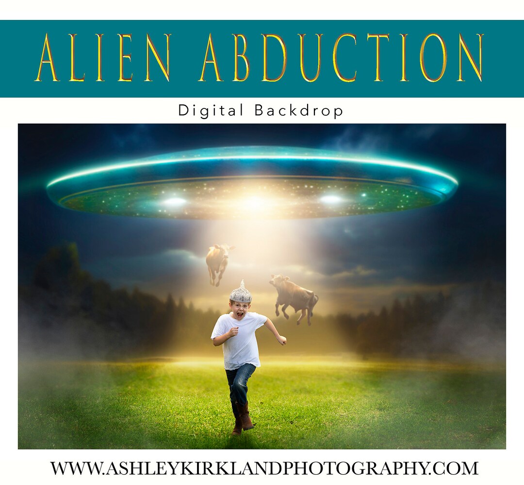 Alien Abduction Digital Backdrop - Etsy