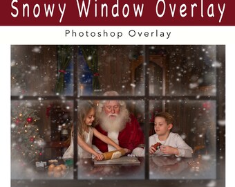 Snowy Window Photoshop Overlay - Etsy