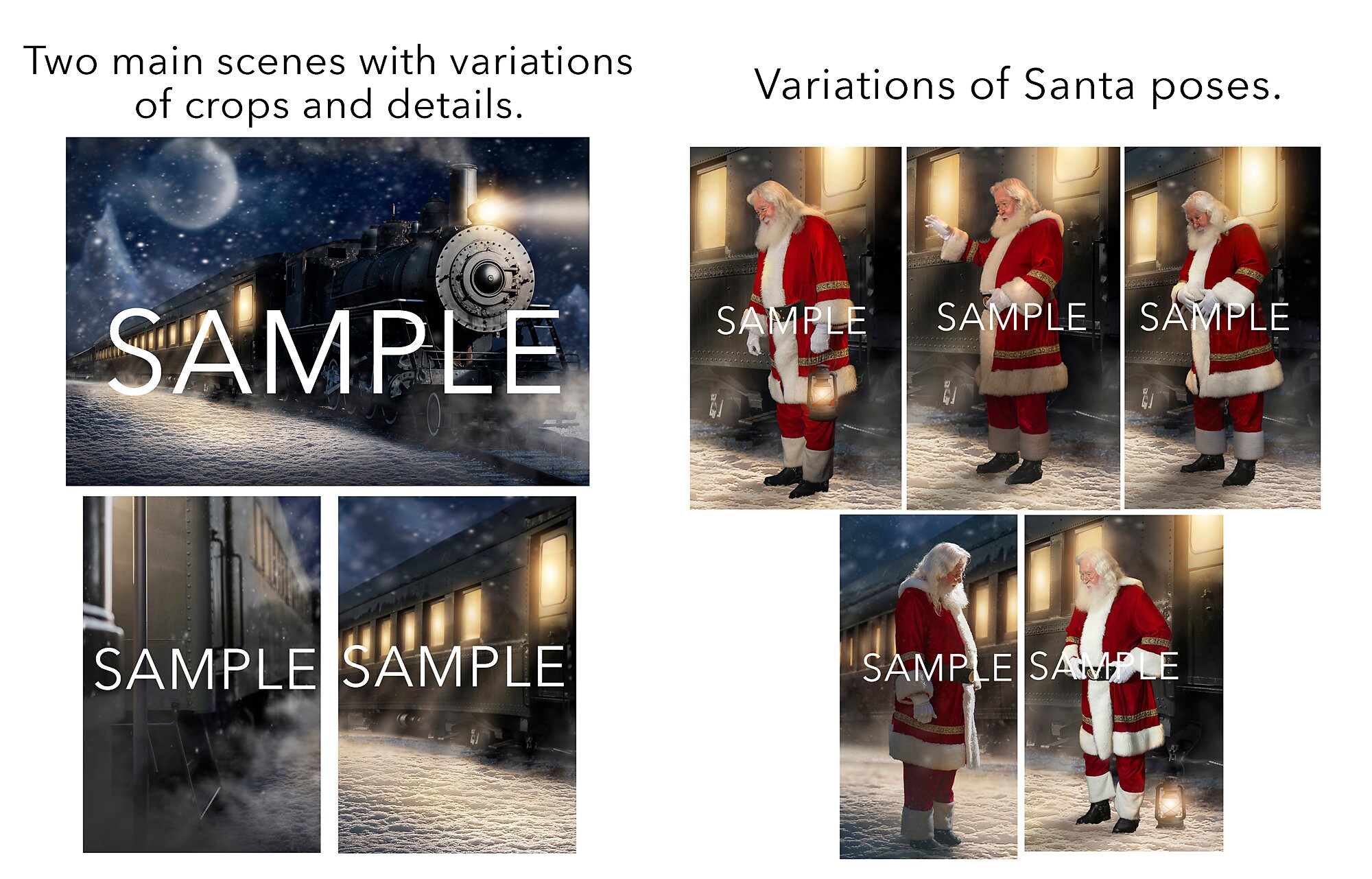 Polar Express Digital Background Collection - Etsy
