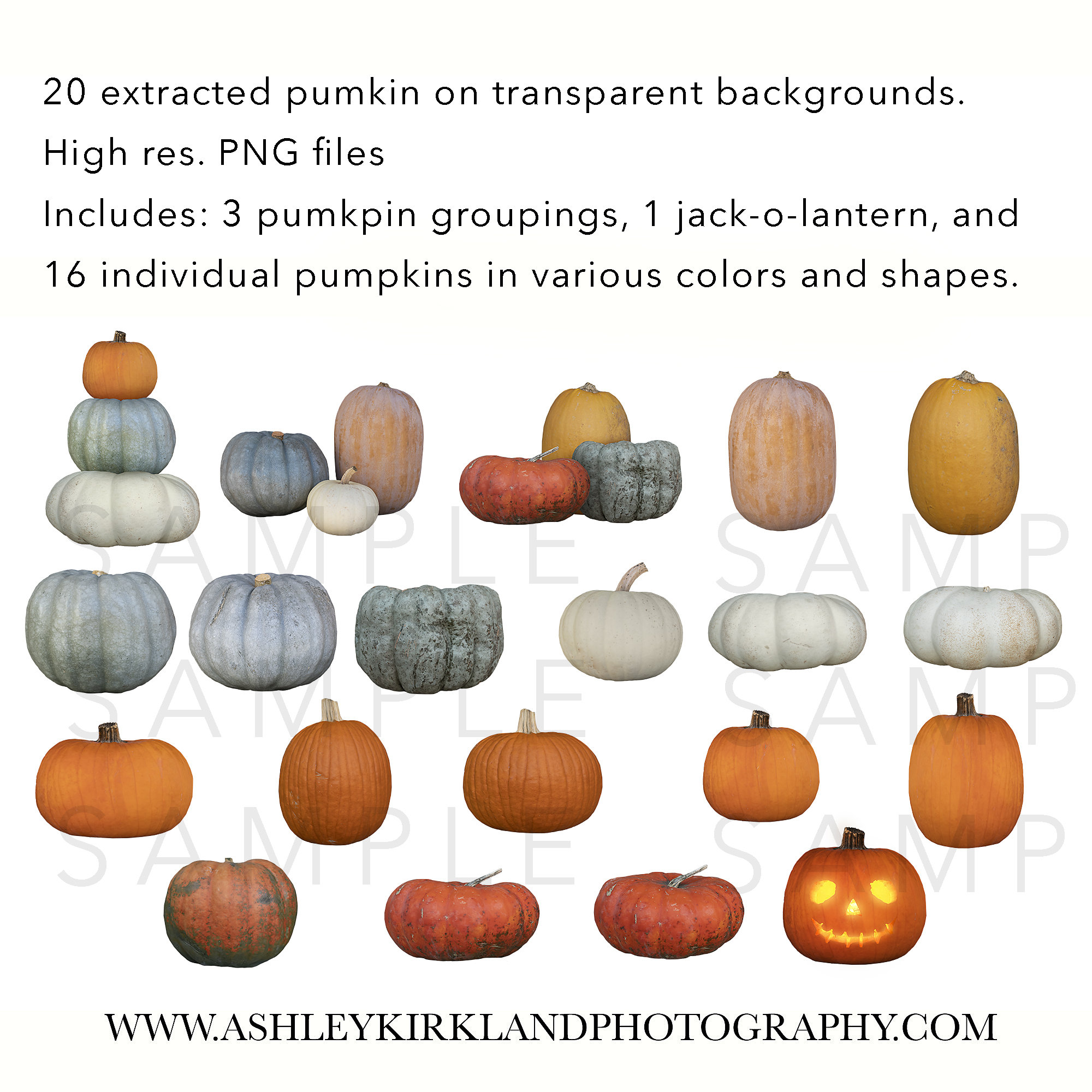 Pumpkin PNG Overlays | Etsy