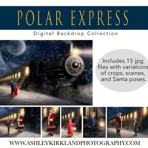 Polar Express Digital Background Collection - Etsy