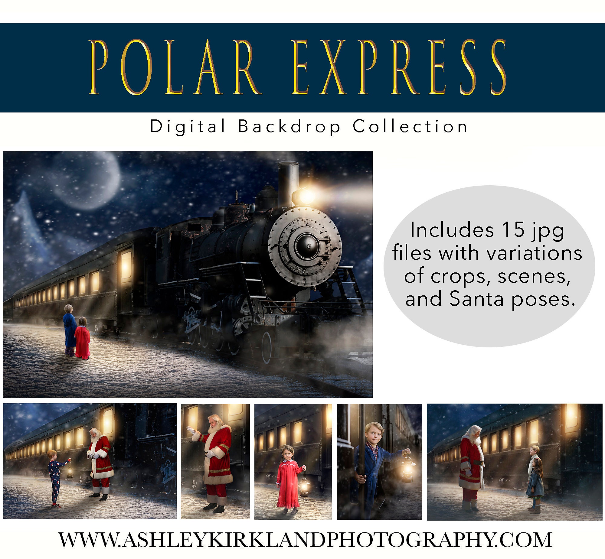Polar Express Digital Background Collection - Etsy