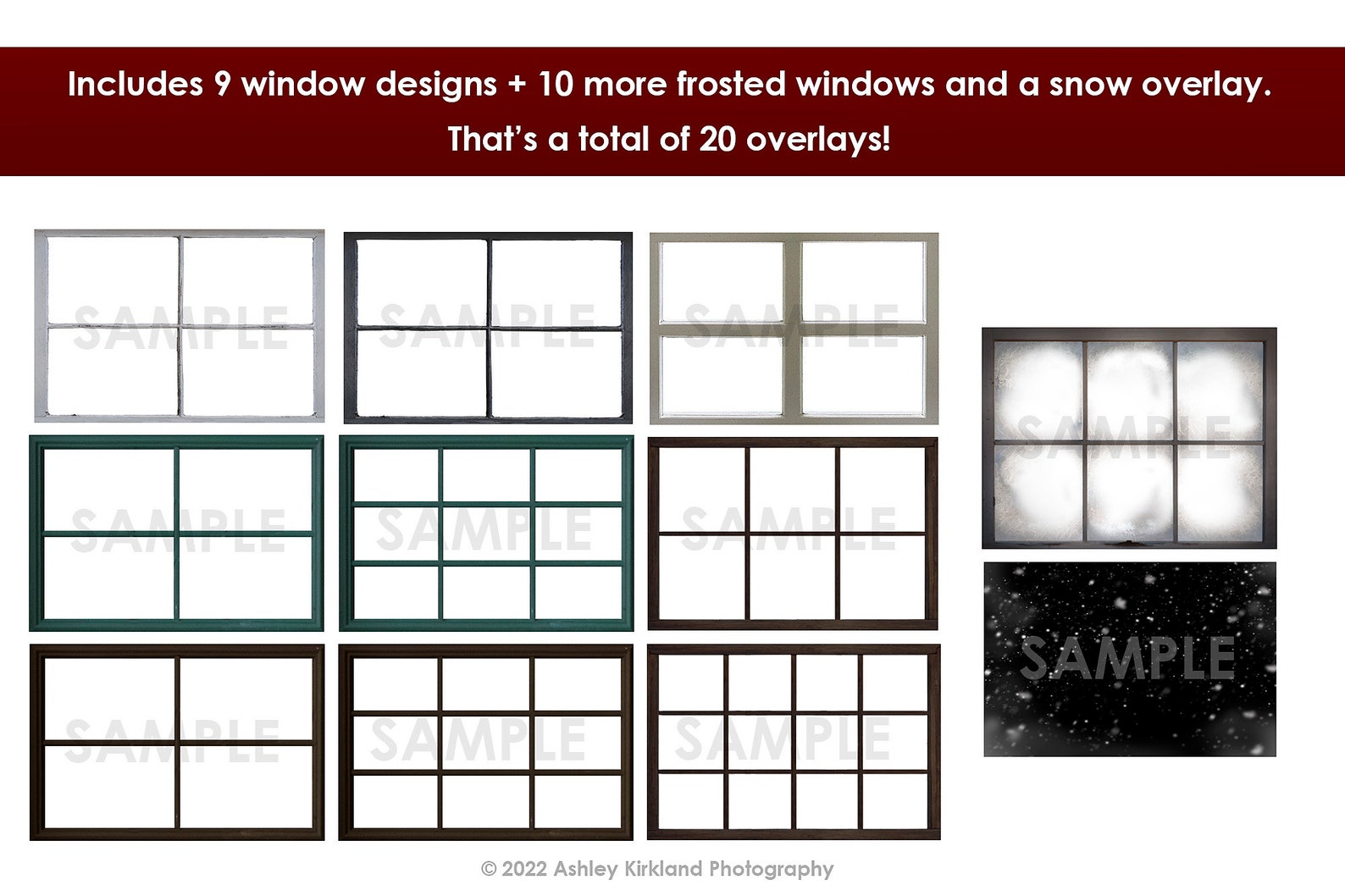 Snowy Window Photoshop Overlays PNG - Etsy