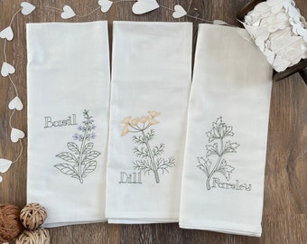 Embroidered Tea Towels - Etsy