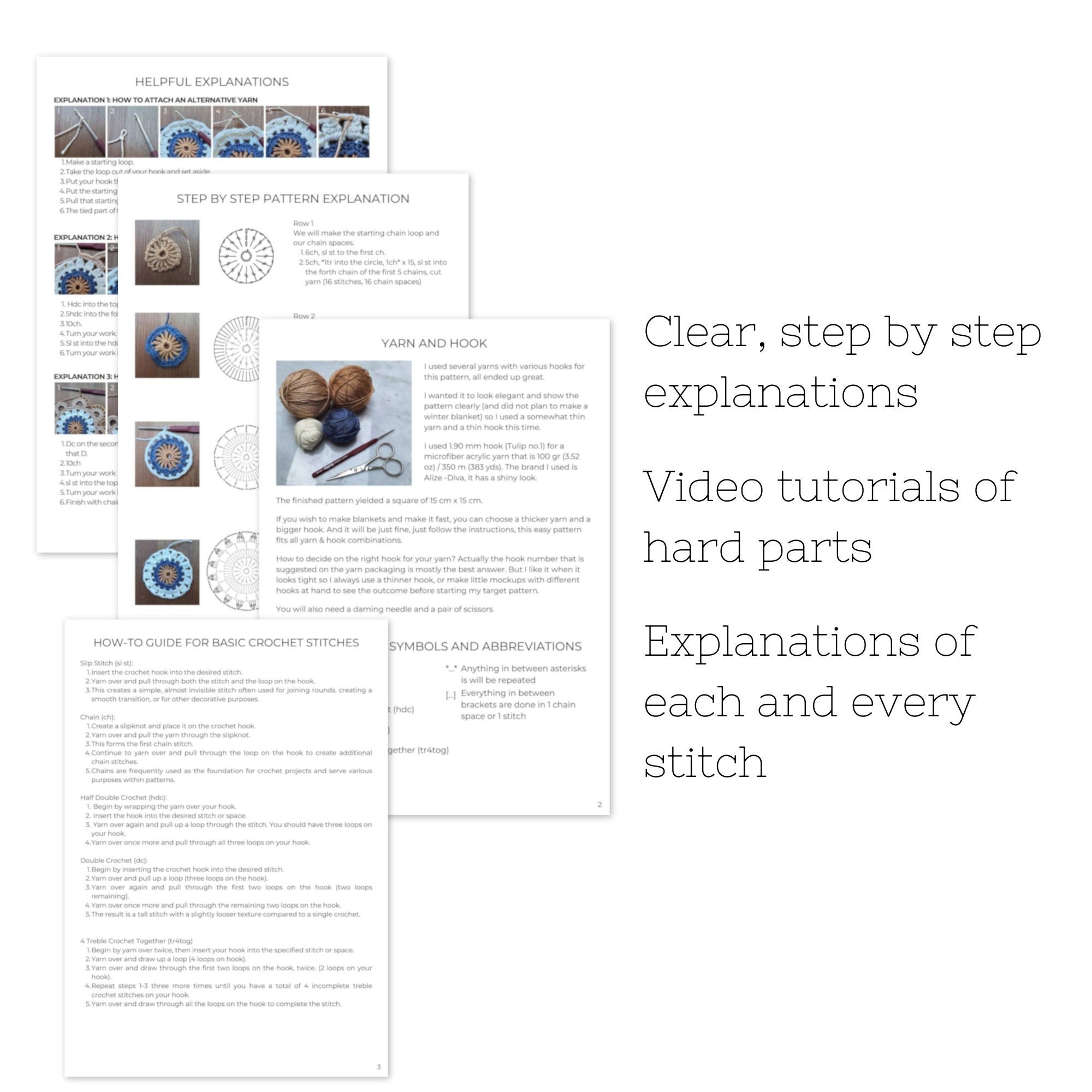 Mandala Crochet Pattern | Calming Crochet Project | How To, Step by ...