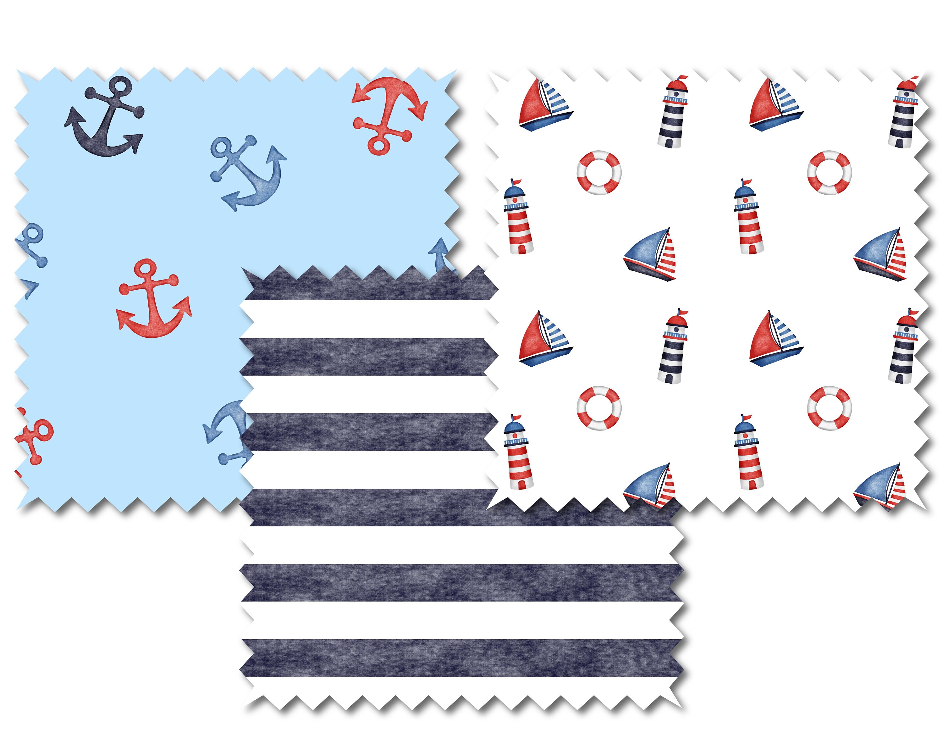 Digital Paper Pack 'little Sailor' Instant Download Seamless Pattern ...