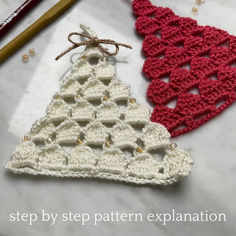 Crochet Pattern for Easy Christmas Tree With Beads | Crochet How To ...