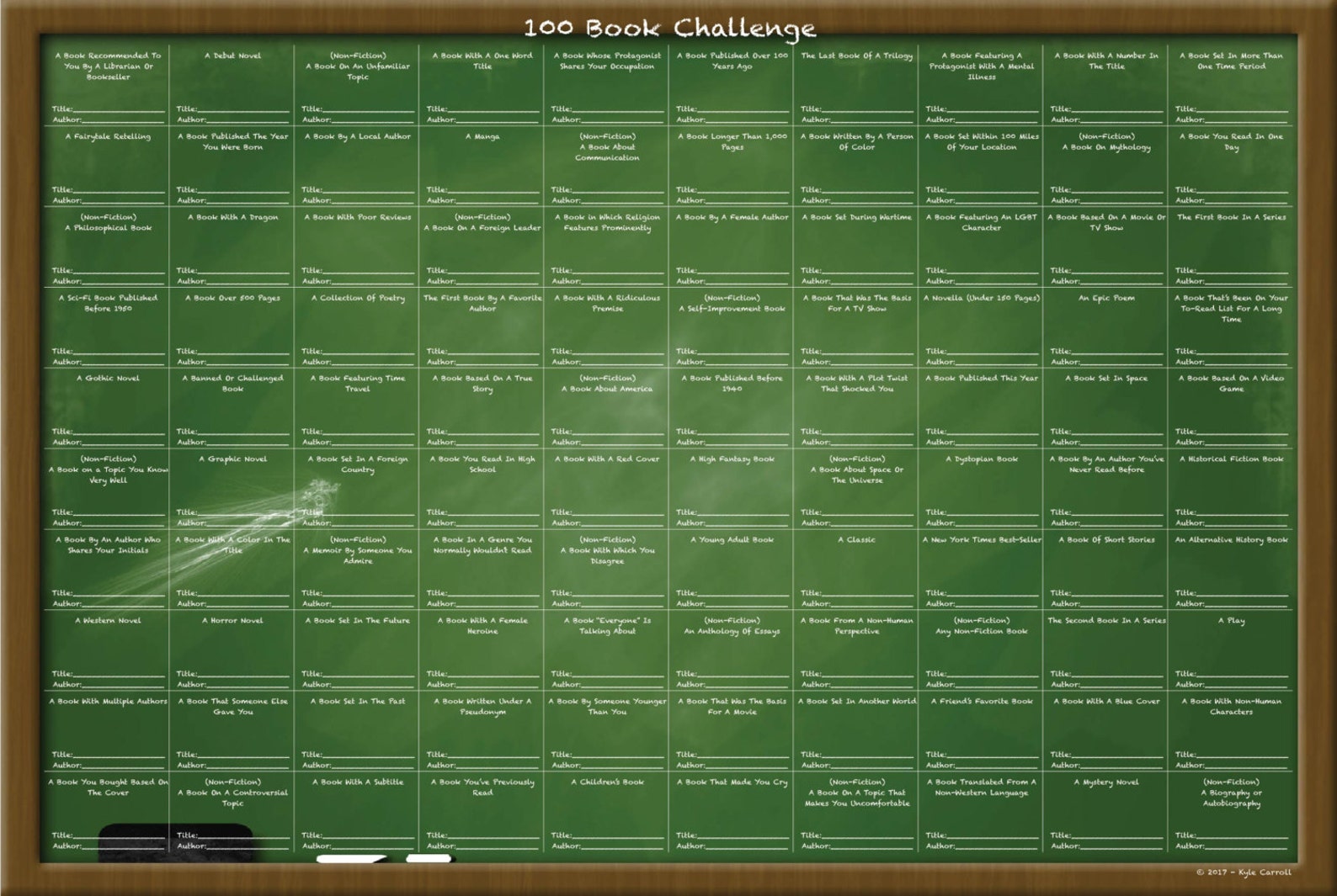 100 Book Reading Challenge (digital Download) - Etsy