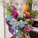 Teal and Purple Easter Bunny Candlestick Arrangement, Easter Table ...