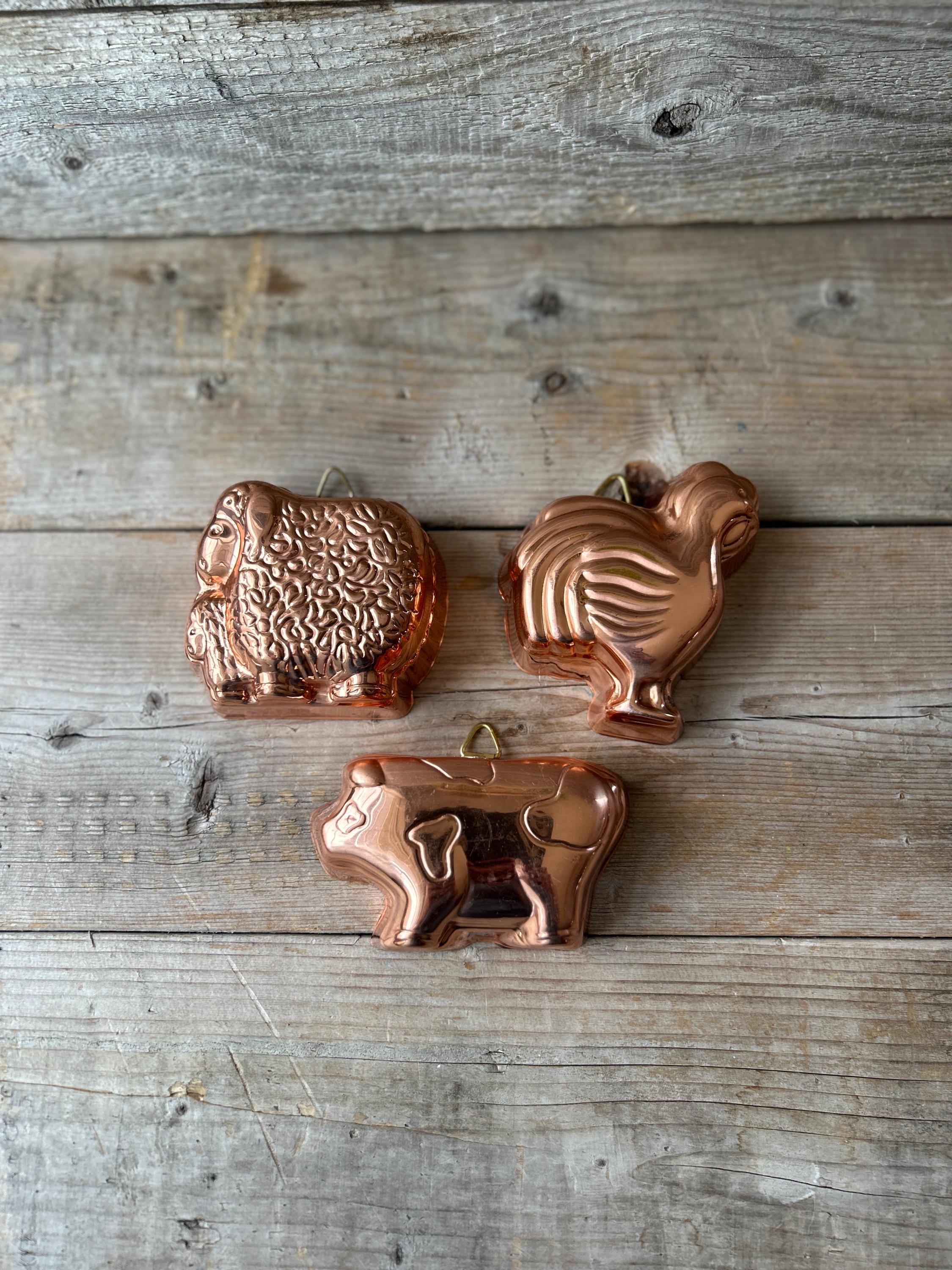 Set of 3 Small Copper Molds - Etsy