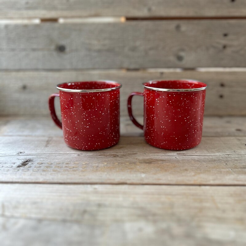 Vintage Enamel Mugs - Etsy
