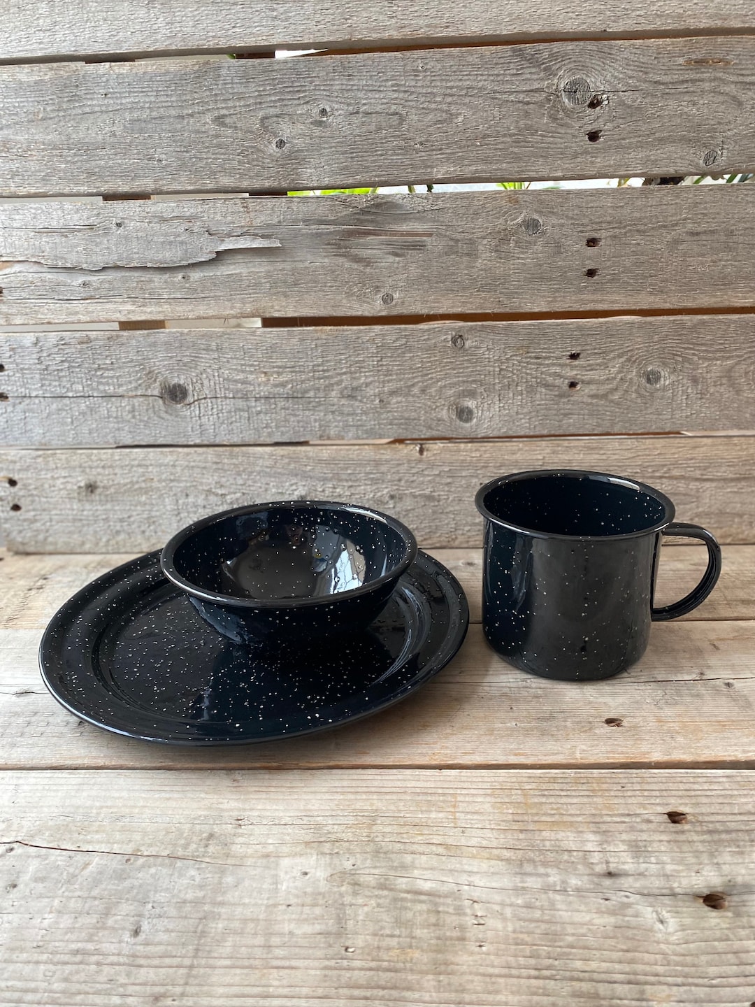 Enamel Dining Set - Etsy