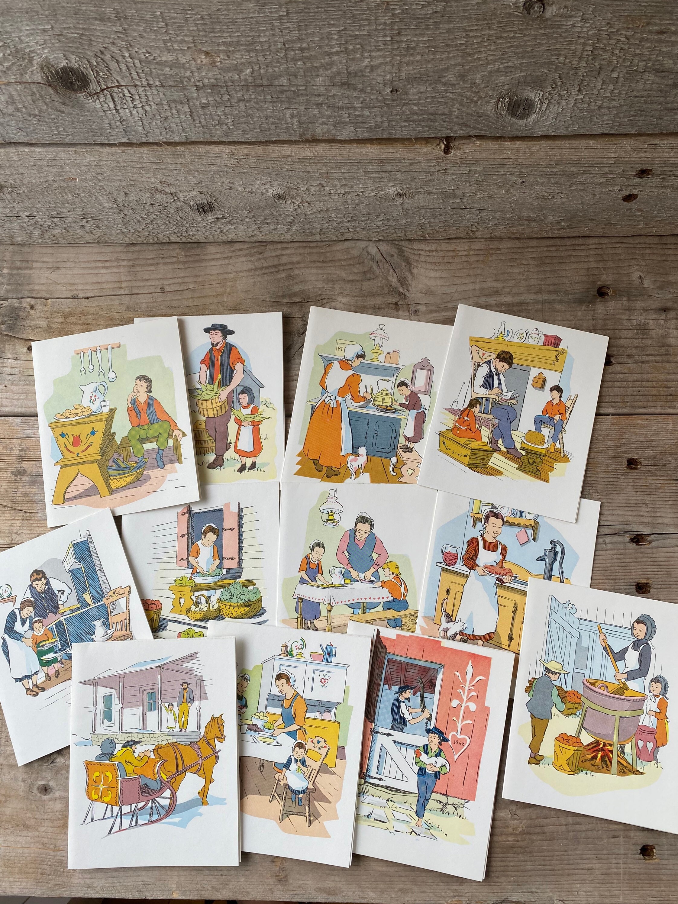 Vintage Dutchcraft Recipe Cards Box | 24 Notes Envelopes, Retro Kitchen ...