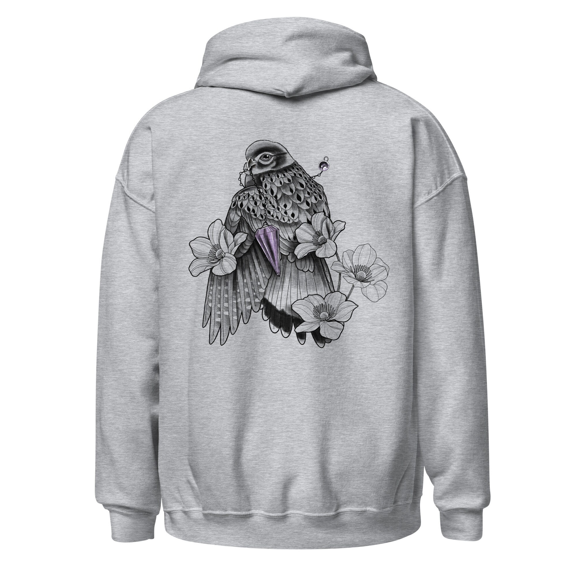 Peregrine Falcon Sweater Floral Hoodie for Bird Lovers Zookeeper Gifts ...