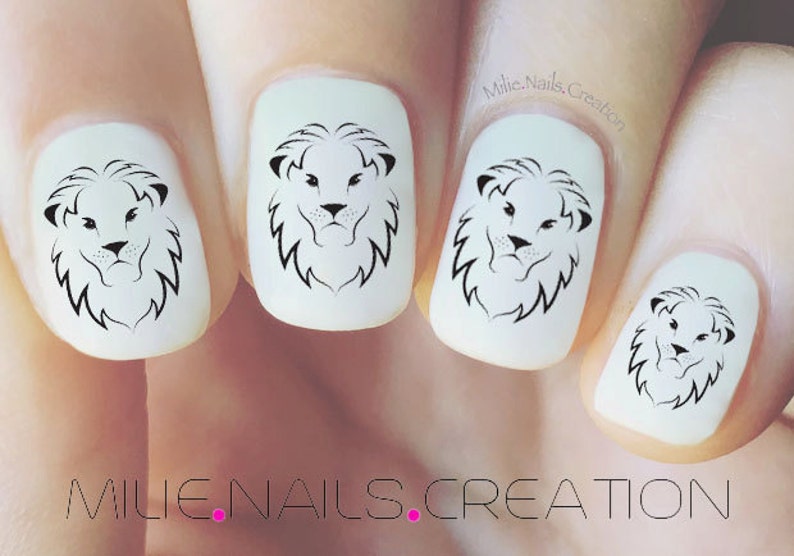 Lion Nail Decal - Etsy Ireland
