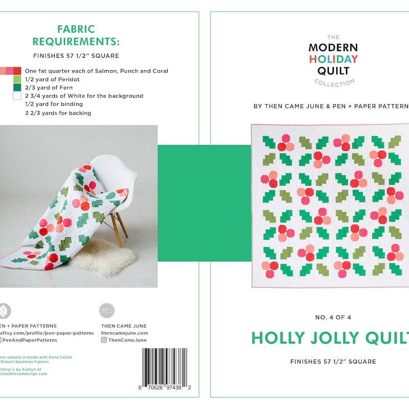 Holly Quilt Block - Etsy