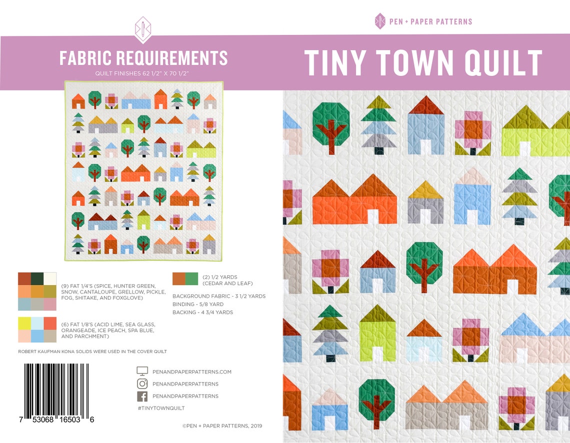 Tiny Town PDF Quilt Pattern - Etsy