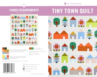Pen Paper Patterns Tiny Town Quilt Pattern Finished Size: 62.5x70.5 ...