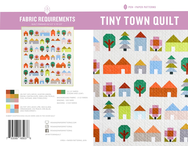 Tiny Town PDF Quilt Pattern - Etsy