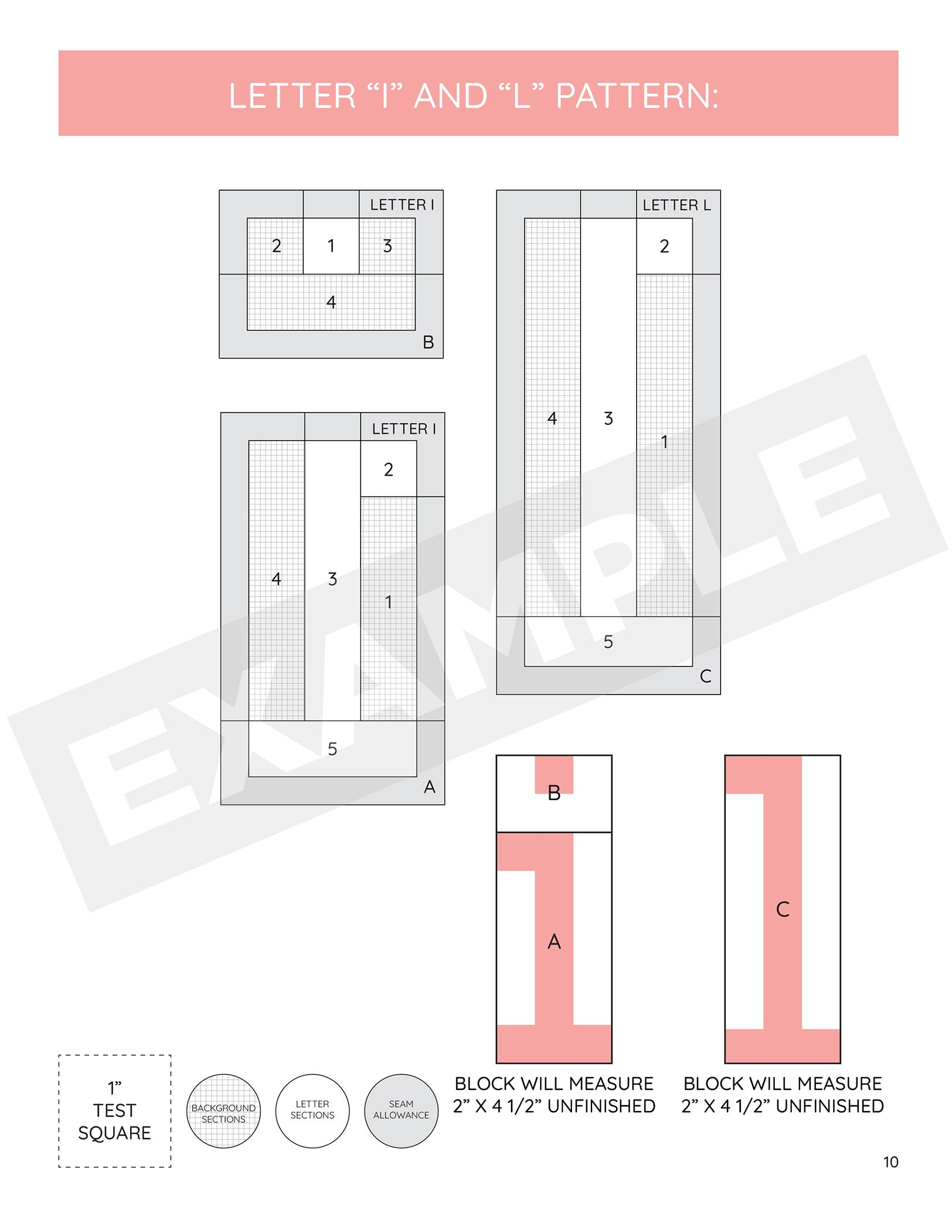 PDF Foundation Paper Piecing Letter Pattern - Etsy